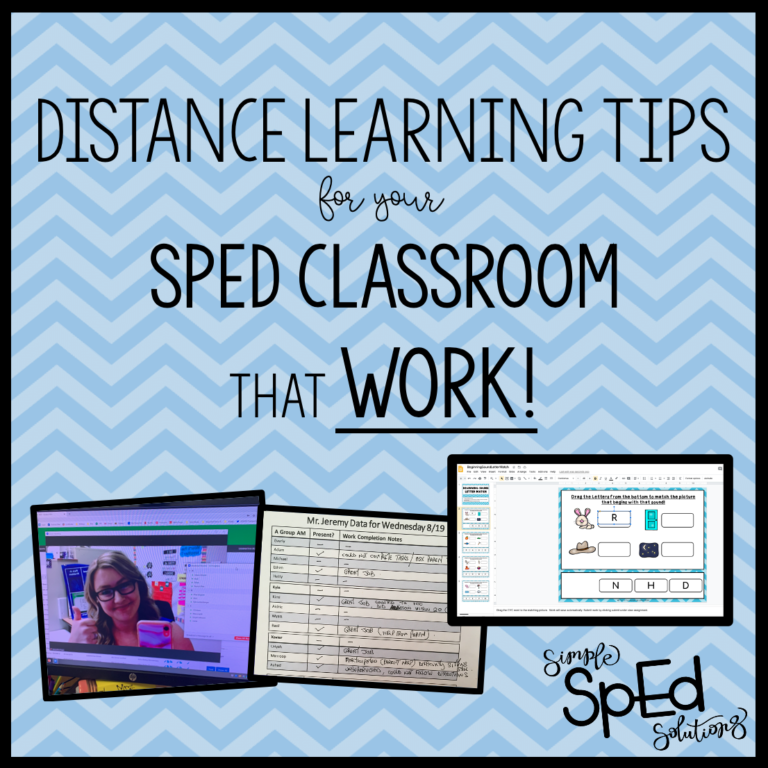 Distance Learning Tips that WORK for your Special Education Classroom